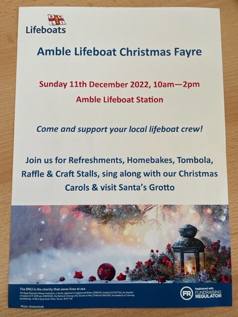 Amble Lifeboat Christmas Fayre Sunday 11th December - Amble Town Council